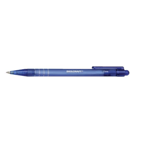 SKILCRAFT Ballpoint Pen - Fine Pen Point Type - Blue - 1Dozen by LC ...