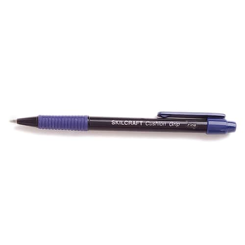 SKILCRAFT Ballpoint Pen - Fine Pen Point Type - Refillable - Blue ...
