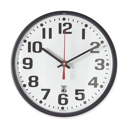 SKILCRAFT SKILCRAFT Black Body SelfSet Wall Clock - Analog - Quartz by ...