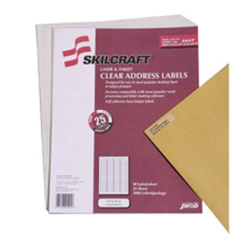 SKILCRAFT Address Label - 4. 12" Width x 3. 33" Length - 50 / Box ...