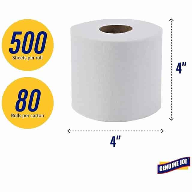 Embossed Roll Bath Tissue by Genuine Joe GJO2508080 | OnTimeSupplies.com