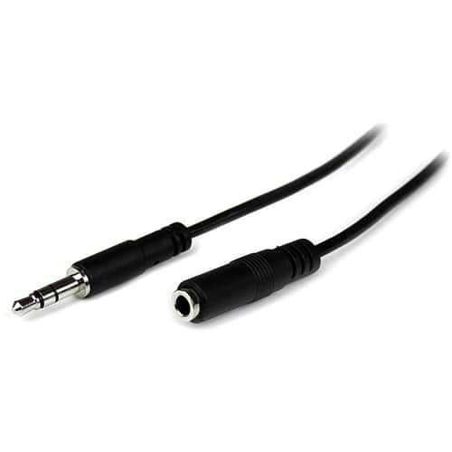 2m Slim 3.5mm Stereo Extension Audio Cable - M/F by StarTech.com ...