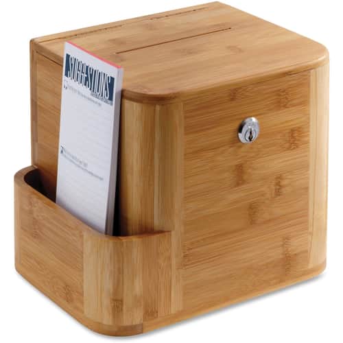 Bamboo Suggestion Box by Safco® SAF4237NA | OnTimeSupplies.com