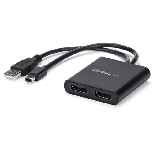 Mini DisplayPort to DisplayPort Multi-Monitor Splitter - 2-Port MST Hub by StarTech.com ...