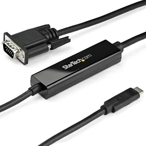 1m / 3 ft USB C to VGA Cable - USB Type C to VGA - 1920 x 1200 - Black ...
