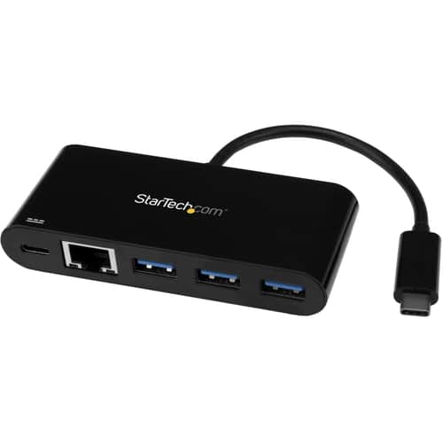 USB-C to Ethernet Adapter with 3-Port USB 3.0 Hub and Power Delivery ...