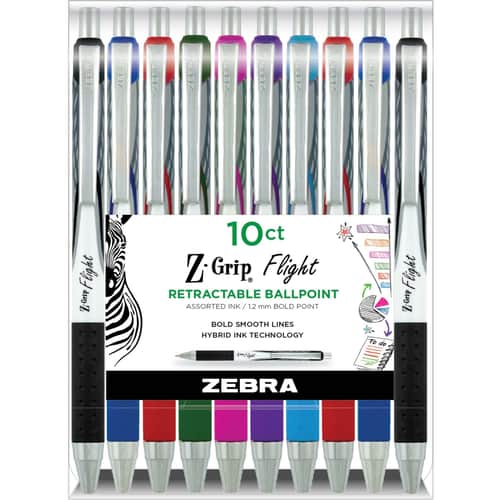 Z-Grip Flight Retractable Pens by Zebra® ZEB21901 | OnTimeSupplies.com