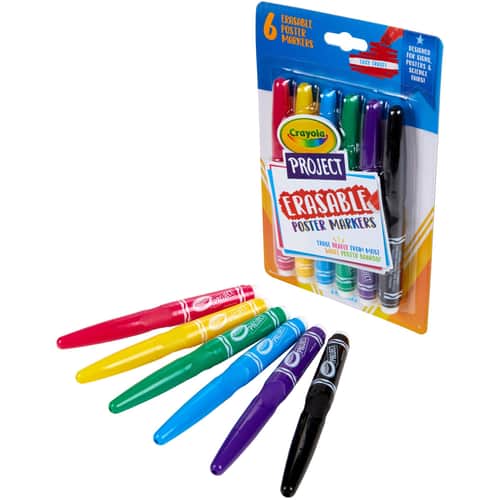 Project Erasable Poster Markers by Crayola CYO588371 | OnTimeSupplies.com