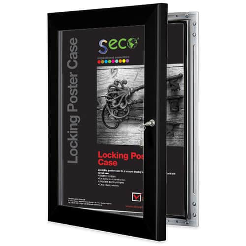 Locking Poster Case by Seco SSCLCASE4060BLK | OnTimeSupplies.com
