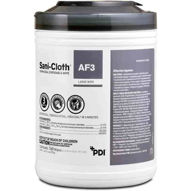 Sani-Cloth AF3 Germicidal Wipes by PDI PDIP13872CT | OnTimeSupplies.com