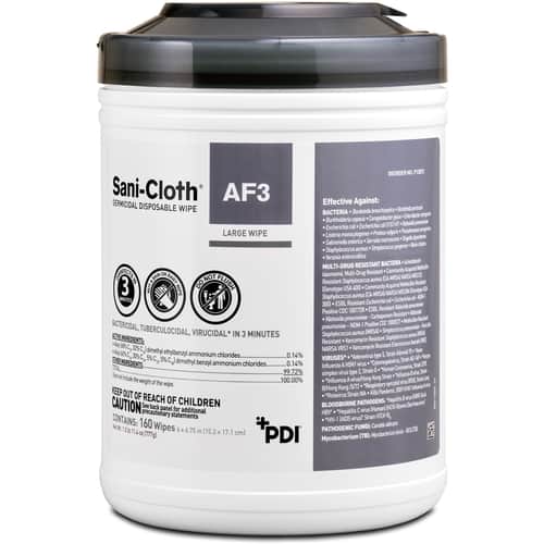Sani-Cloth AF3 Germicidal Wipes by PDI PDIP13872CT | OnTimeSupplies.com
