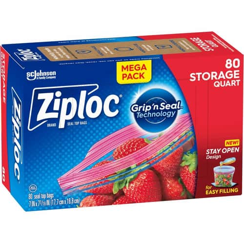 Stand-Up Storage Bags by Ziploc® SJN351319 | OnTimeSupplies.com