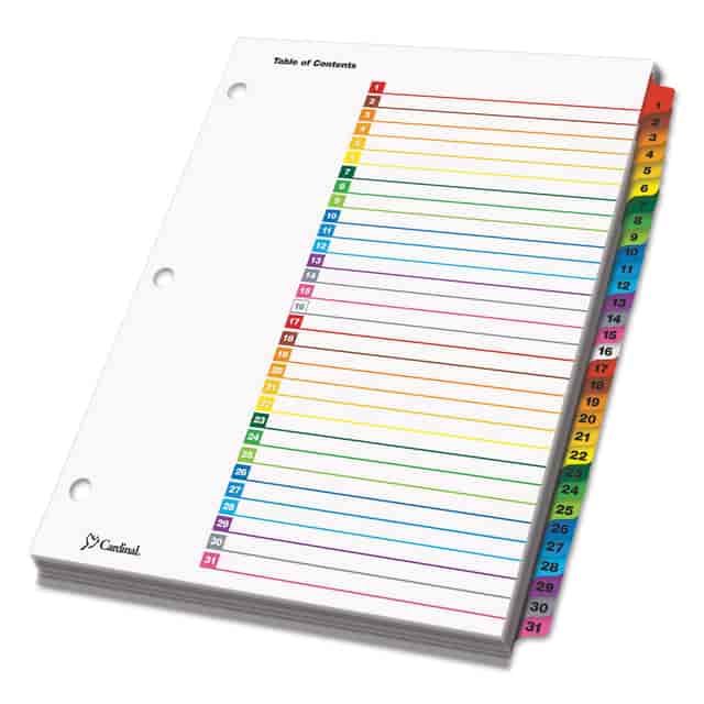 OneStep Daily Index System by Cardinal® CRD60118 | OnTimeSupplies.com