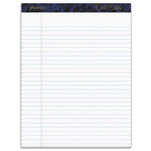 Gold Fibre Ruled Perforated Writing Pads - Letter by TOPS TOP20070 ...