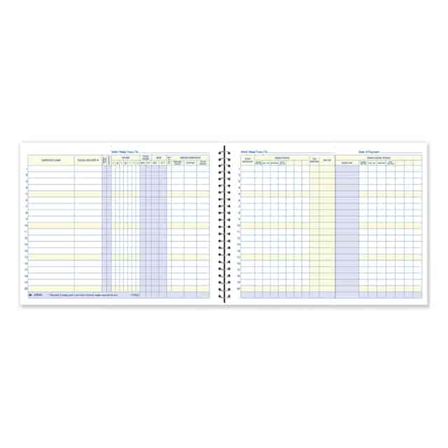 Weekly Payroll Record Book for 20 Employees by Adams® ABFAFR50 ...