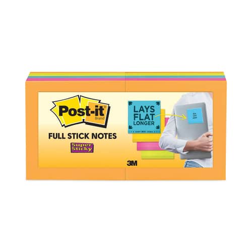 Full Stick Notes by Post-it® Notes Super Sticky MMMF33016SSAU ...