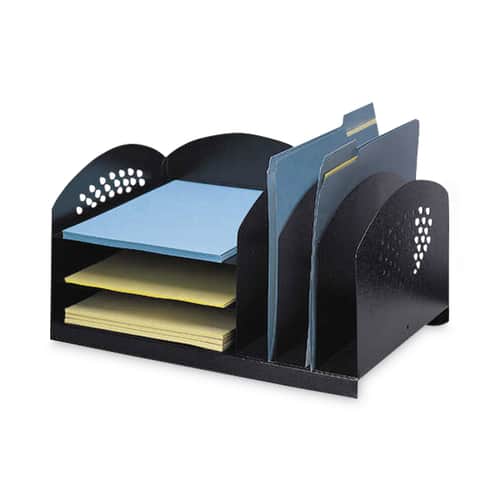 Steel Combo Desktop Sorter with Three Horizontal and Three Vertical ...