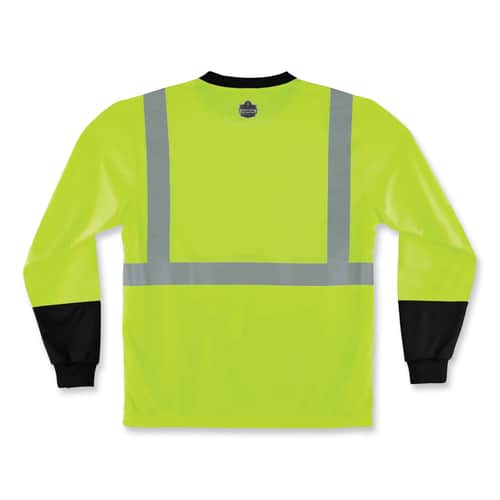 GloWear 8291BK Type R Class 2 Black Front Long Sleeve T-Shirt by ...