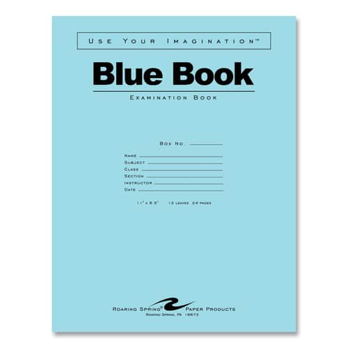 Examination Blue Book by Roaring Spring® ROA77519CS | OnTimeSupplies.com