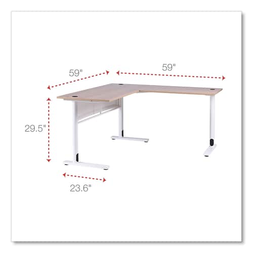 L-Shaped Writing Desk by Workspace by Alera® ALEWSL5959WB ...