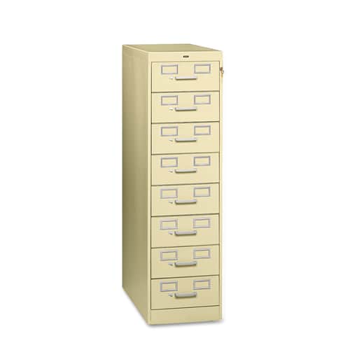 Eight-Drawer Multimedia/Card File Cabinet by Tennsco TNNCF846PY ...