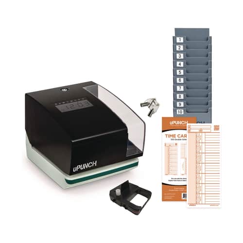 Digital Time Clock and Date Stamp Bundle by uPunch™ PPZPK1100 ...