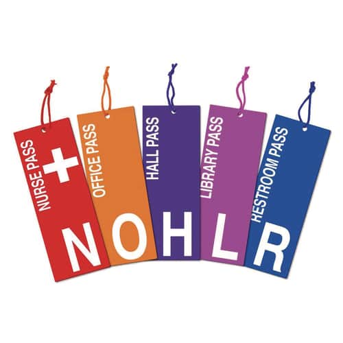 Laminated Hall Passes with Cords by The Pencil Grip™ TPG34624 ...