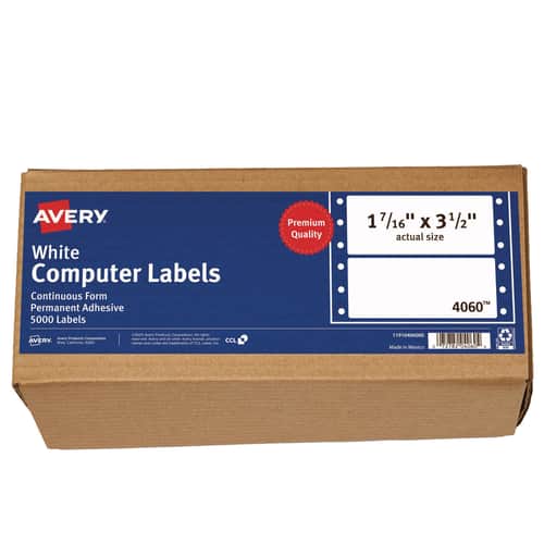 Dot Matrix Printer Mailing Labels by Avery® AVE4060 | OnTimeSupplies.com