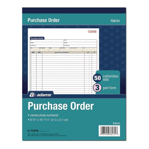 Multipart Purchase Order Pad by Adams® ABFTC8131 | OnTimeSupplies.com