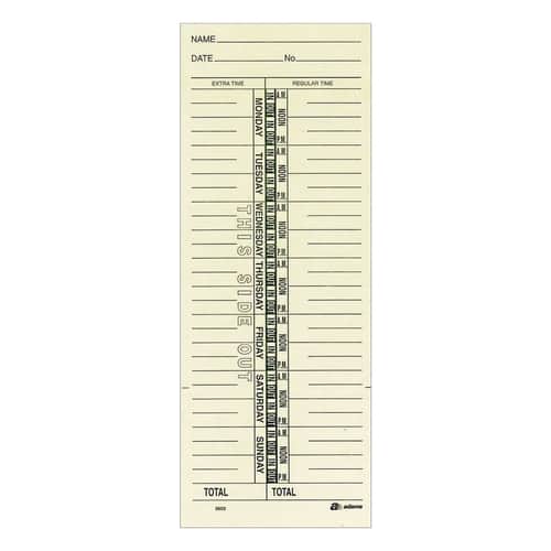 Time Cards for Acroprint by Adams® ABF9659200 | OnTimeSupplies.com