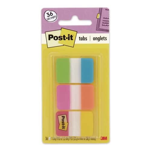 1" Plain Solid Color Tabs by Post-it® Tabs MMM70005179224 ...