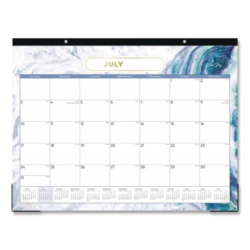 Gemma Academic Year Desk Pad Calendar by Blue Sky® BLS141377 ...