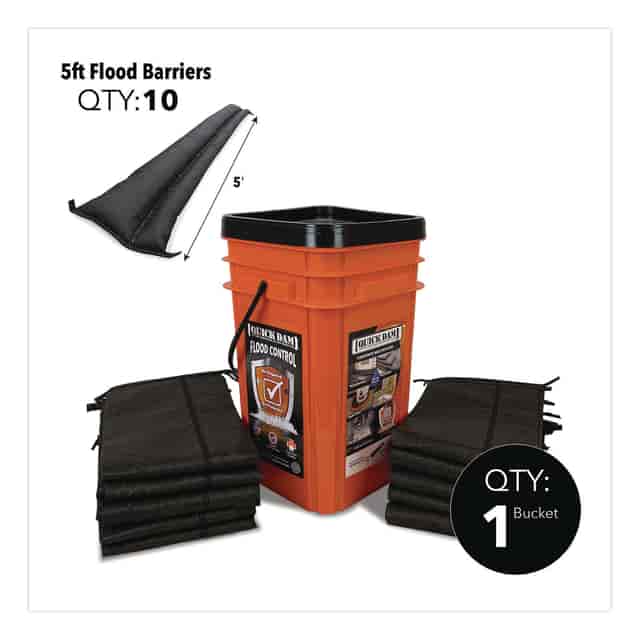 Outdoor Grab and Go Bucket Kit by Quick Dam QKDQDGG510 | OnTimeSupplies.com