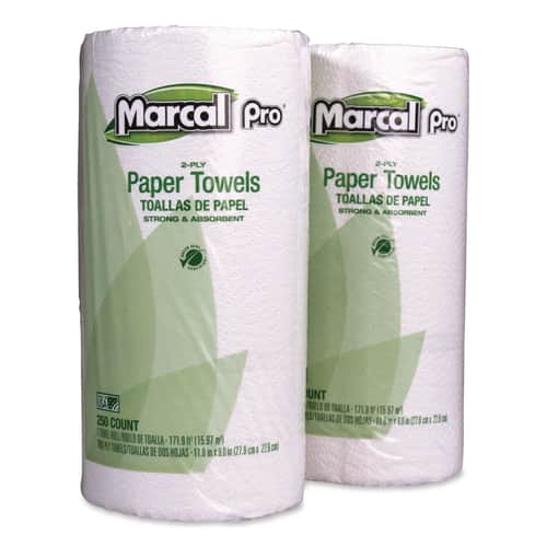 100% Premium Recycled Kitchen Roll Towels by Marcal® MRC250HC ...