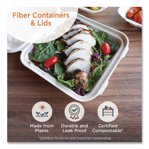 Fiber Containers by World Centric® WORCTSCU3LFP | OnTimeSupplies.com