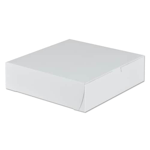 White One-Piece Non-Window Bakery Boxes by SCT® SCH0953 ...