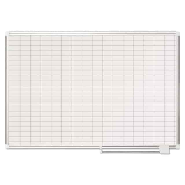 Gridded Magnetic Steel Dry Erase Project Planning Board by MasterVision ...
