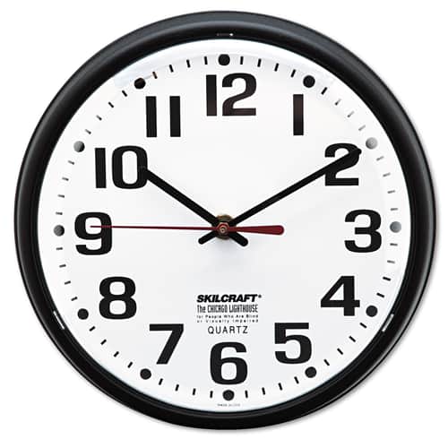 6645013897958 SKILCRAFT Slimline Quartz Wall Clock by AbilityOne ...
