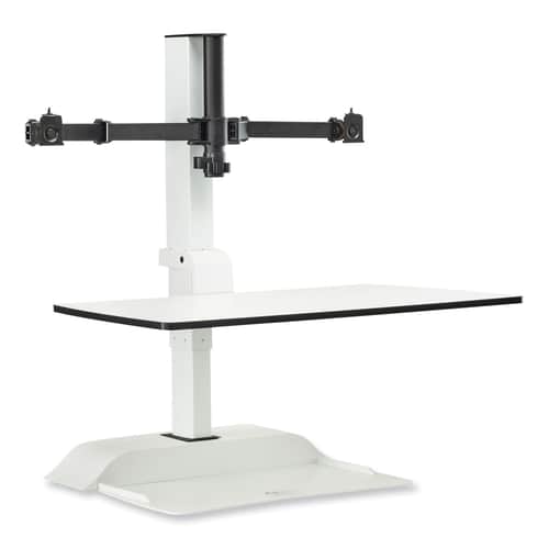 Soar Electric Desktop Sit/Stand Dual Monitor Arm by Safco® SAF2193WH ...