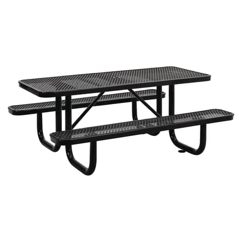 Expanded Steel Picnic Table by Global Industrial® GBE277152BK ...