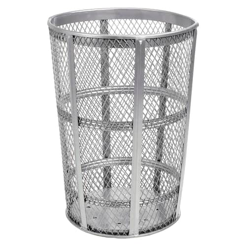 Steel Mesh Corrosion Resistant Trash Can by Global Industrial ...